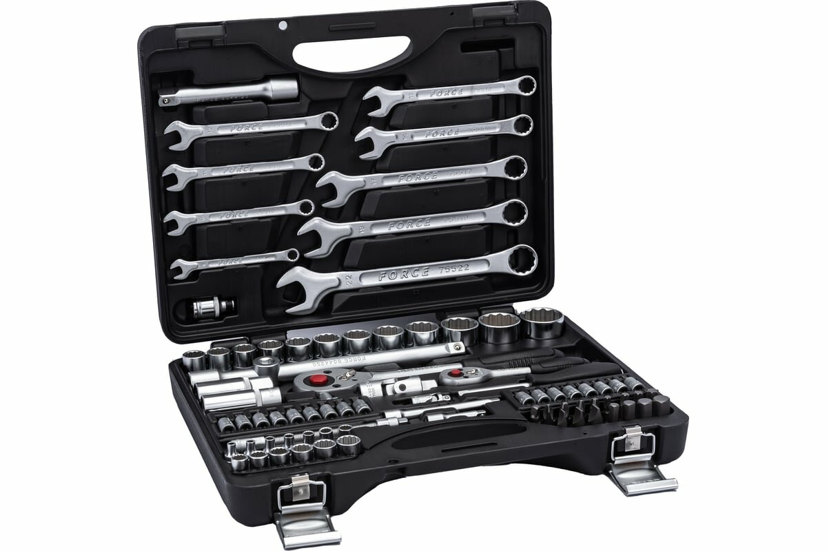 FORCE 4821R-9 1/4, 1/2, Набор инстр. 82пр. 12 гран.