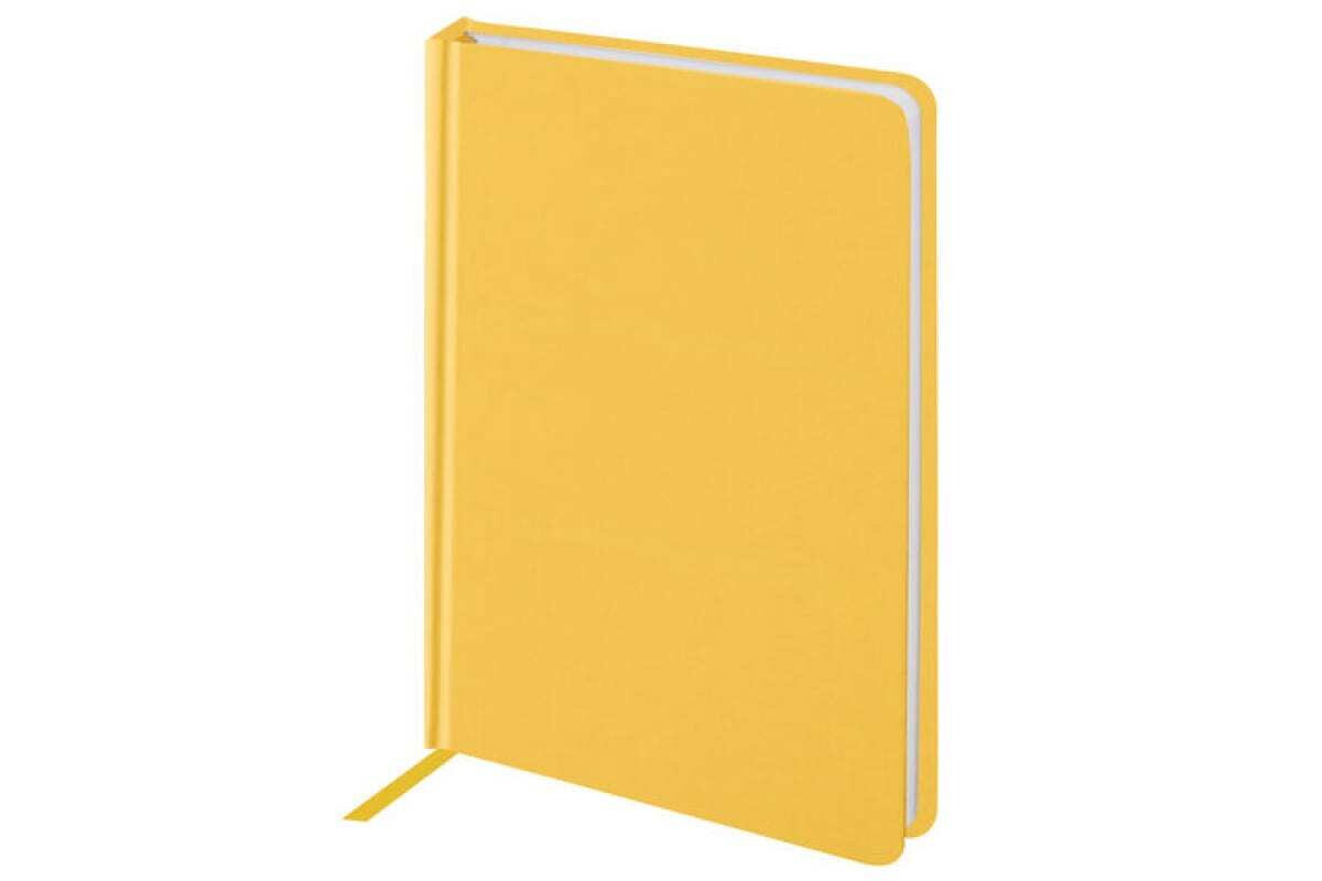 BRAUBERG Ежедневник недатированный малый формат 100x150мм А6 Select 160л желтый 111684