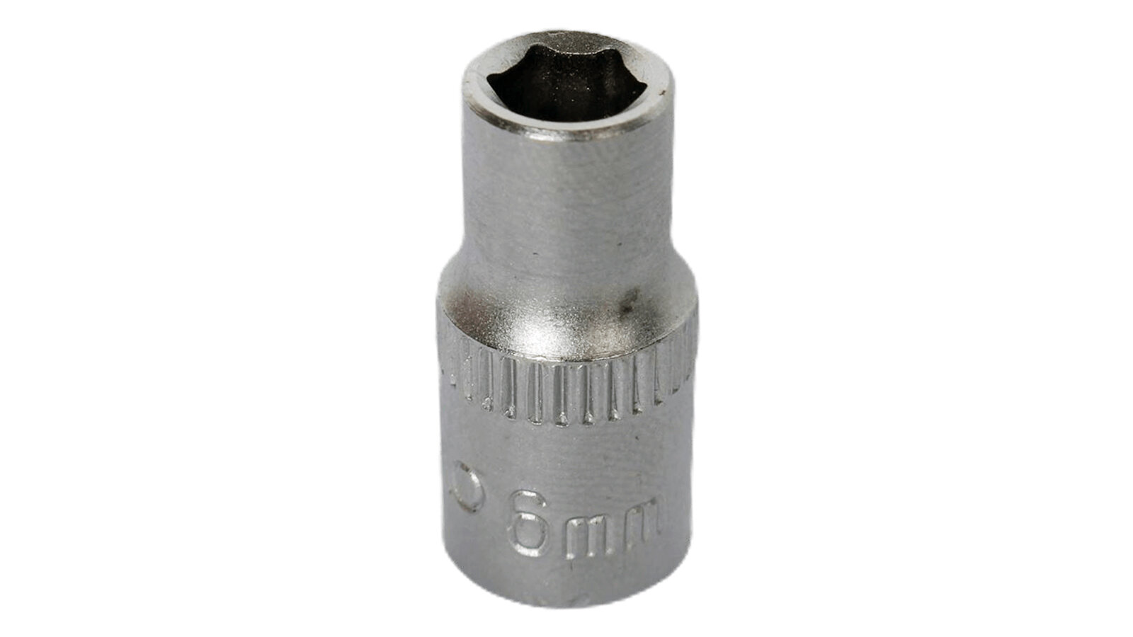 Головка торцевая АвтоDело, хромованадиевая, шестигранная, 1/4", 6мм, 25мм