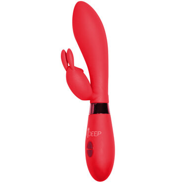 Indeep Yonce, красный Вибратор с клиторальным стимулятором