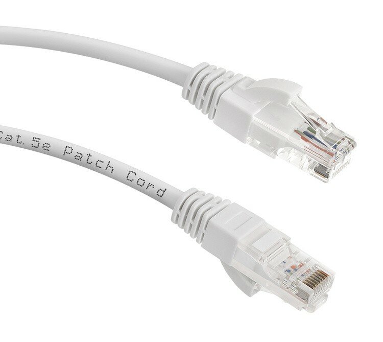 Патч-корд Lanmaster LAN-PC45/U5E-5.0-WH UTP RJ-45 вил.-вилка RJ-45 кат.5E 5м белый LSZH (уп:1шт)