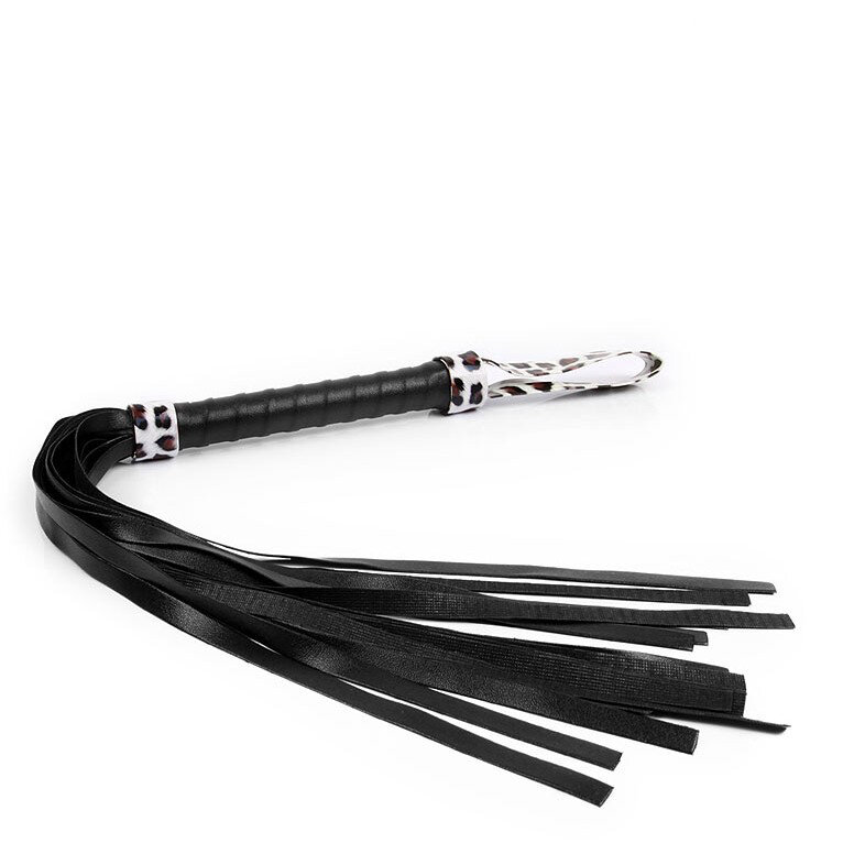 Плеть L рукояти 160 мм L хвоста 330 мм, цвет чёрный/лео