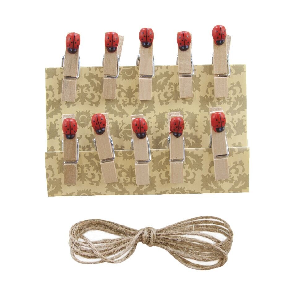 Декоративные прищепки, Божьи коровки, 3,5 см, Разноцветный, 10 шт.