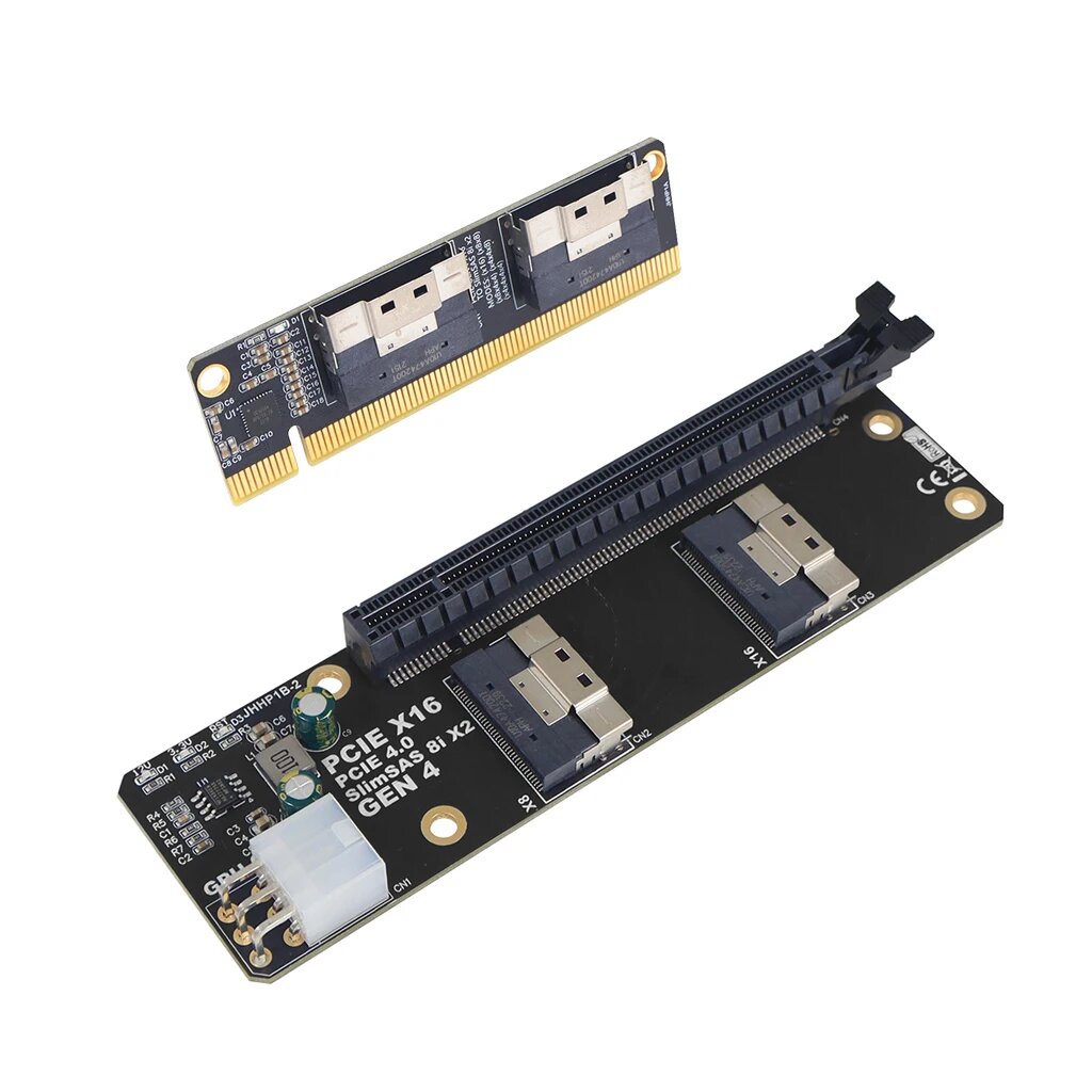 ADTLink Адаптер PCI-E 3.0 16x к SlimSAS 8i x2 Combo A 2in1
