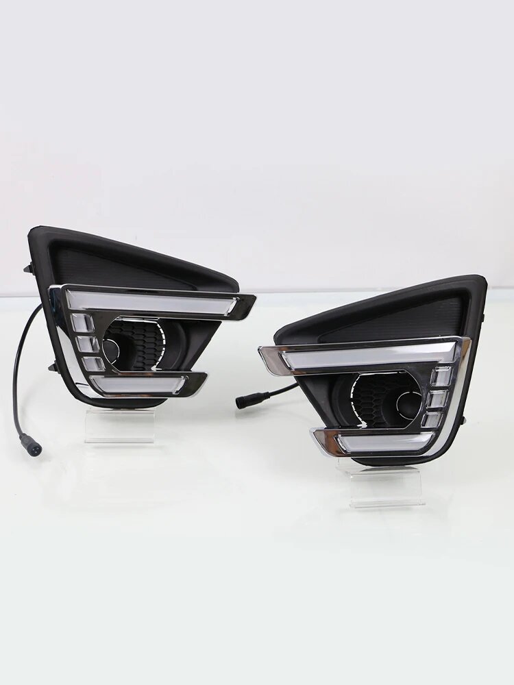 Автомобильная модель DRL с желтым указателем поворота, дневная Рабочая лампа, противотуманная фара для Mazda светодиодный CX5 2012 2013 2015 2014, противотуманная фара Model C, White and Yellow