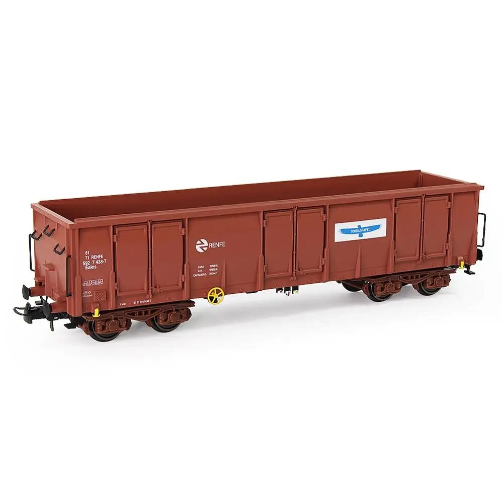 Evemodel HO Scale 1:87 Brown RENFE напечатанный высокобортный гоночный автомобиль, железнодорожные прицепы C8742PZ