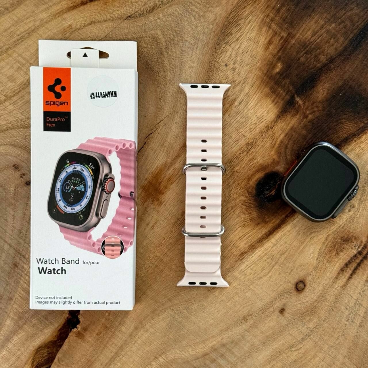 Ремешок силиконовый Spigen Lite / для часов Apple Watch Ultra 42/44/45/49mm / Розовый