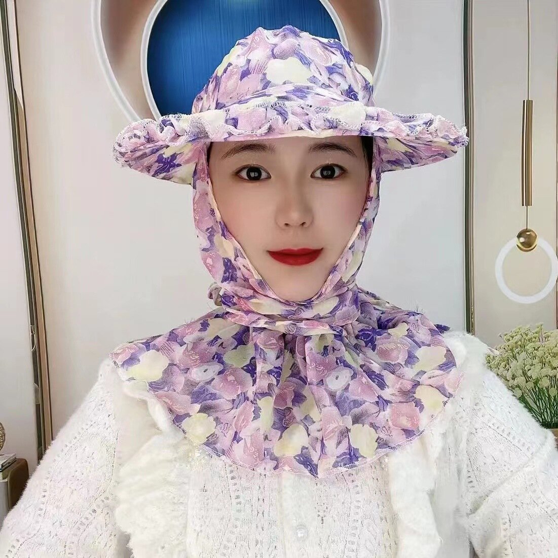 Шляпа для сбора чая, женская, фиолетовая, 2023 г.