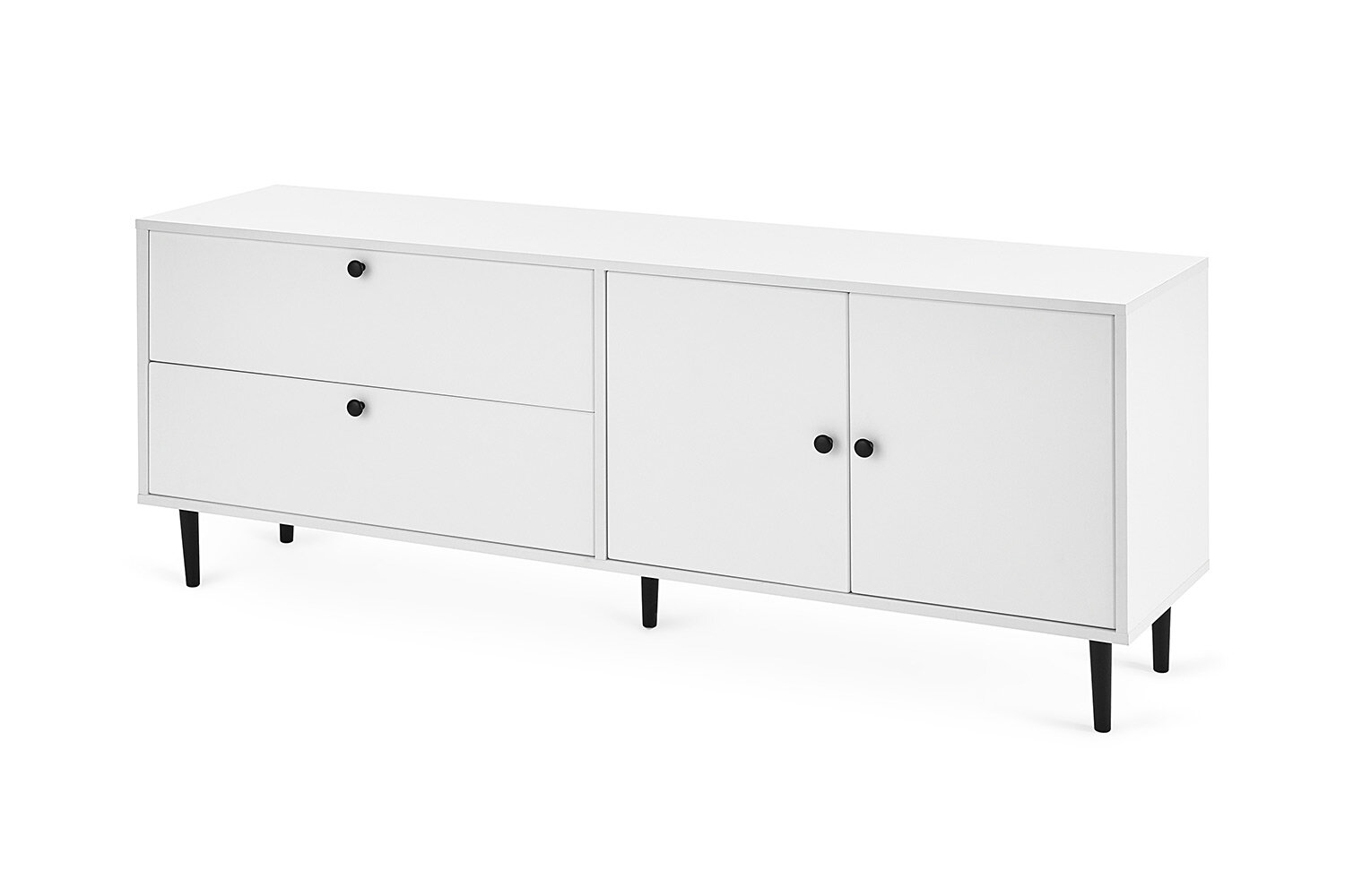 Комод SCANDICA Виго с 2 дверьми и 2 ящиками, 163,8х64х40, цвет бланж/белый Аляска