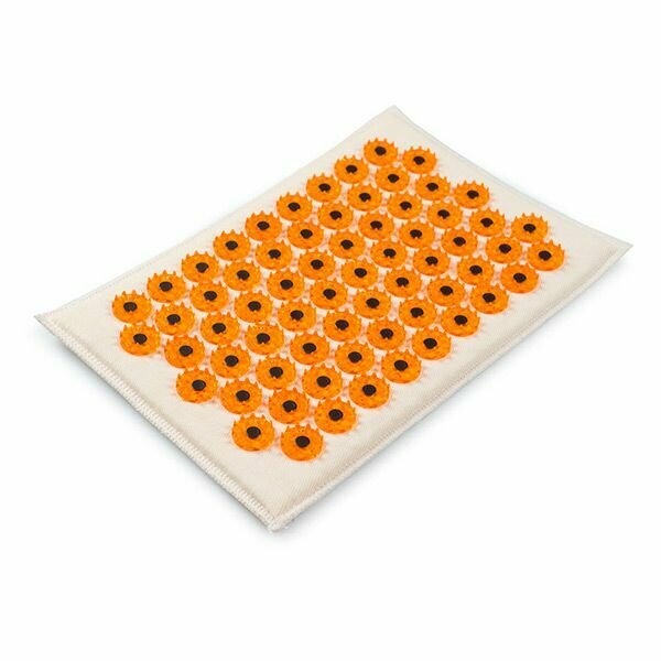 Массажер медиц."Тибетский аппликатор магнитный" на мягк. подложке желтый17х28 (МА06)