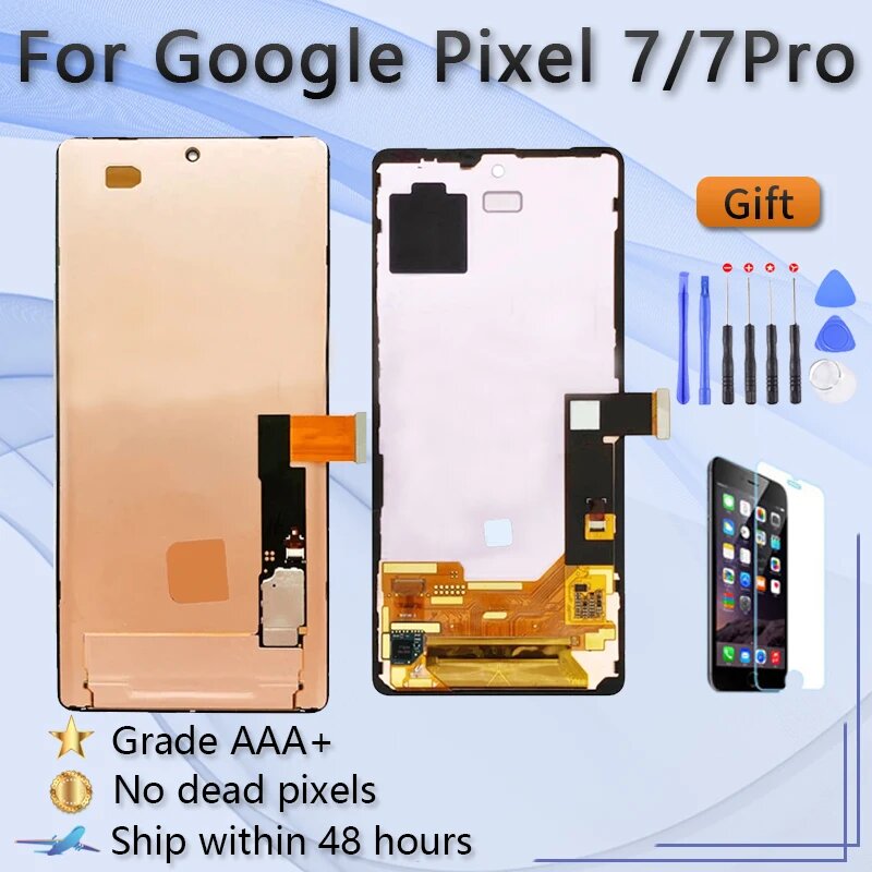 ЖК-дисплей для Google Pixel 7 7Pro, сенсорный ЖК-экран с дигитайзером в сборе, AMOLED для Google Pixel 7 Pro, ЖК-экран для ремонта