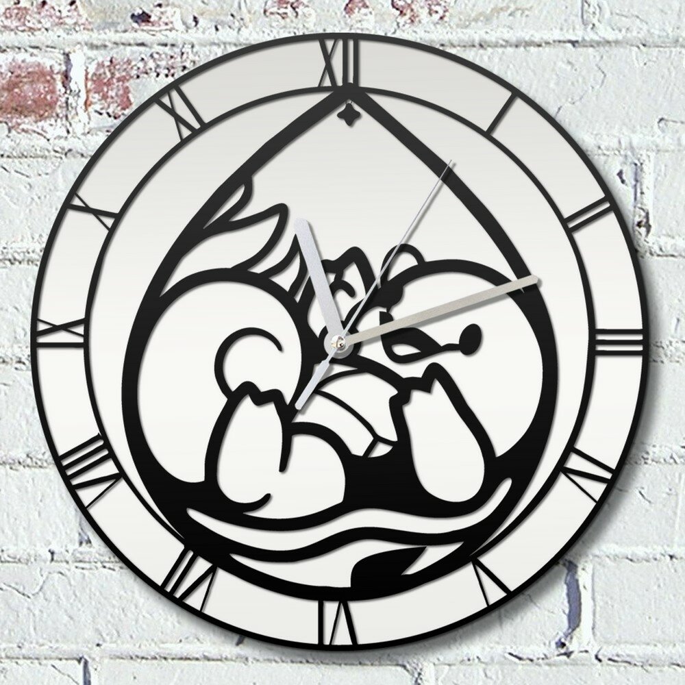 Настенные деревянные бесшумные часы аниме покемон (пикачу, сквиртл, бульбазавр, чармандер) - 5054