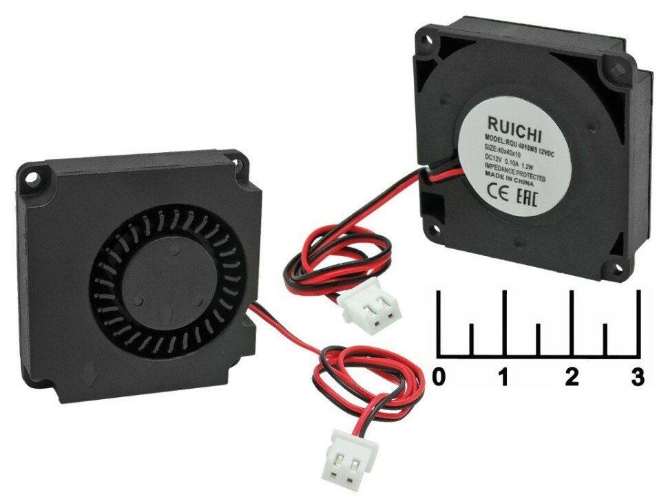 Вентилятор 12V 0.10A 40*40*10мм RQU-4010MS