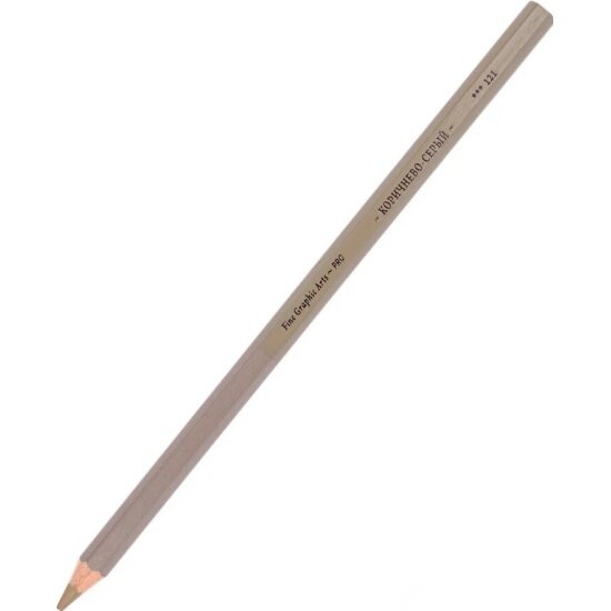 Карандаш цветной Малевичъ GrafArt PRO, коричнево-серый 121, 6 шт.