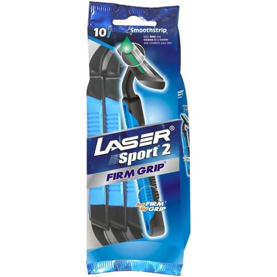 Станок для бритья мужской Лазер Спорт 2 3-лезв. однораз. 10шт Laser арт.0358