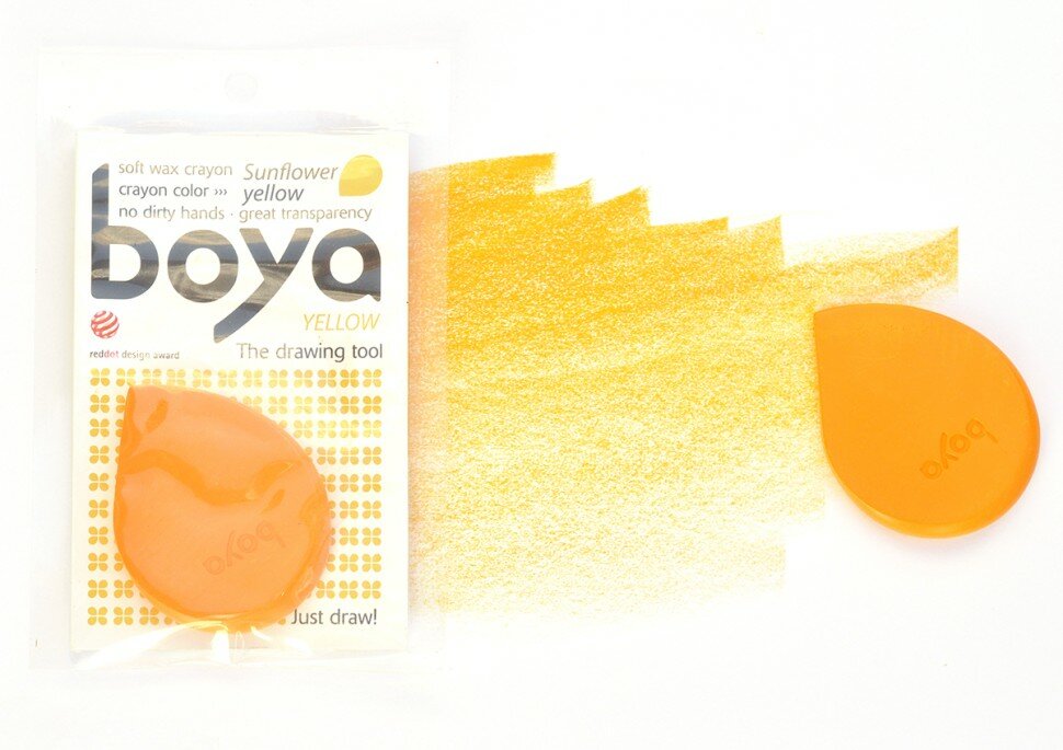 Boya d.o.o. 1 SET/SUNFLOWER YELLOW Пастель восковая для рисования, мелок