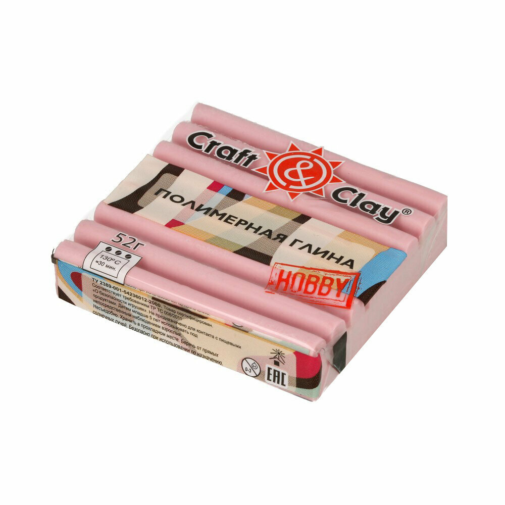 Craft and Clay полимерная глина CCH 52 г 1045 розовый кварц