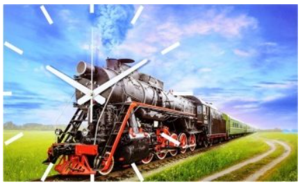 Настенные часы 21 Век Поезд 21 век