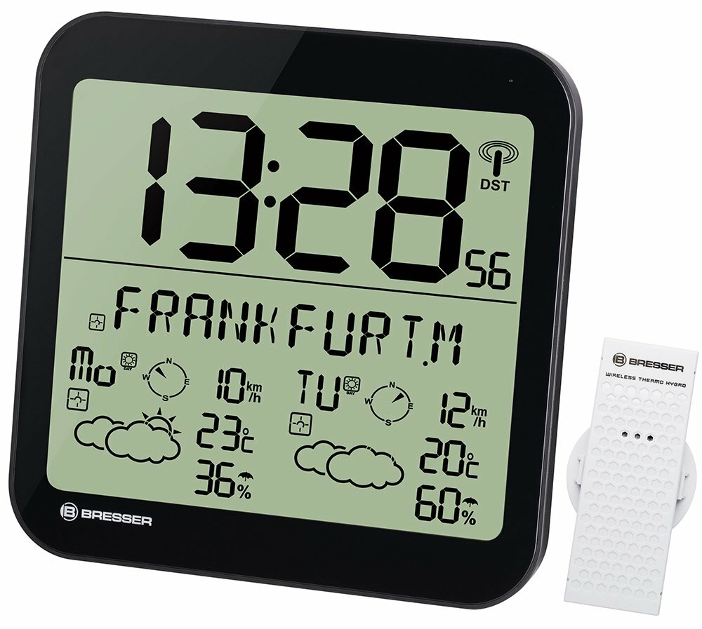 Часы Настенные Bresser Mytime Meteotime Lcd, Черные