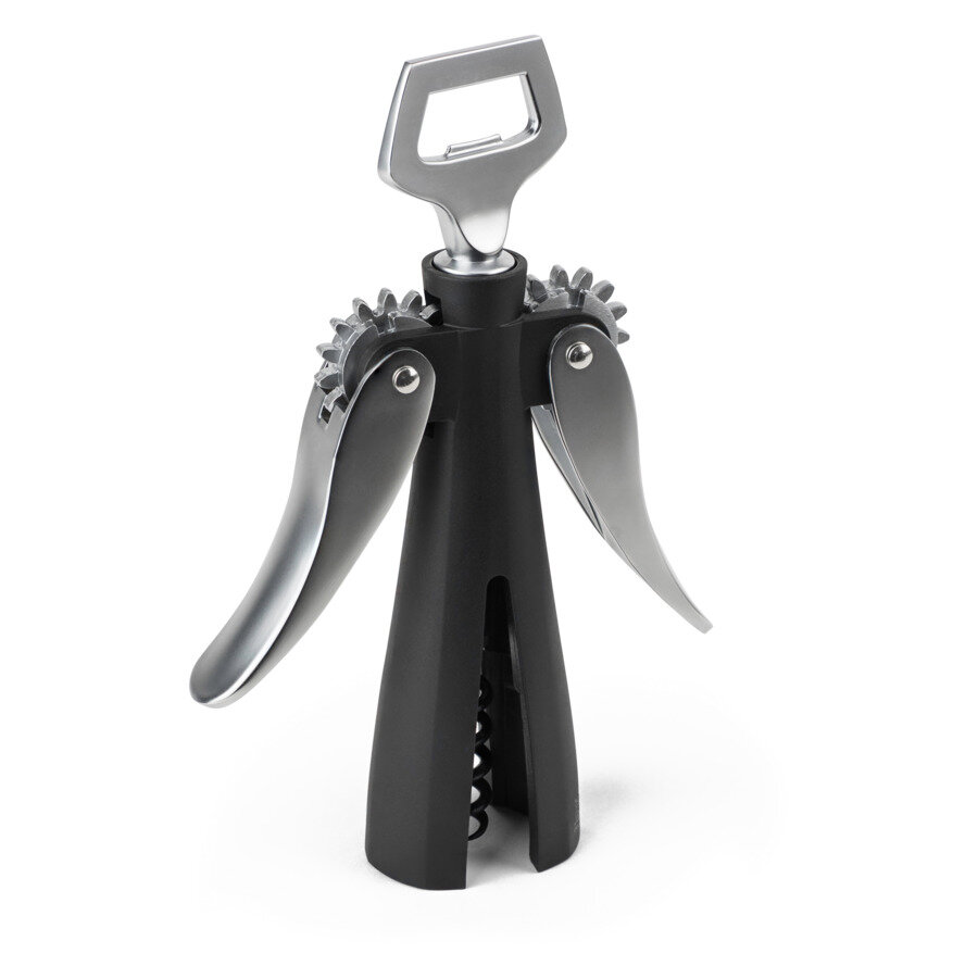 Штопор механический с ручками Peugeot Souverain 23 см, сталь нержавеющая, черный, п/к