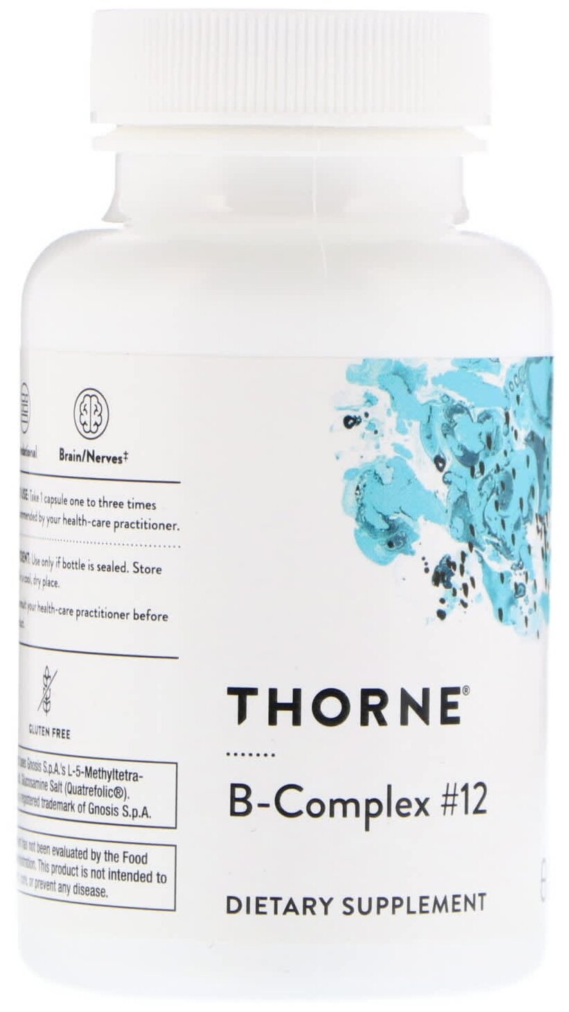 Thorne Research B-Complex #12 (Комплекс витаминов группы B #12) 60 капсул (Thorne Research)