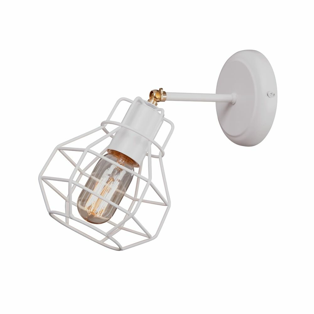 Светильник Настенный Vitaluce V4884-0/1A, 1хЕ27 Макс. 40Вт Белый, Матовый / Виталюче.