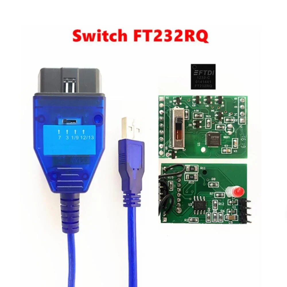 4-позиционный переключатель для VAG COM KKL для FIAT ECU SCAN FTDI FT232RL FT232RQ для VAG KKL USB инструмент OBD2 USB диагностический интерфейс Swtich FT232RQ
