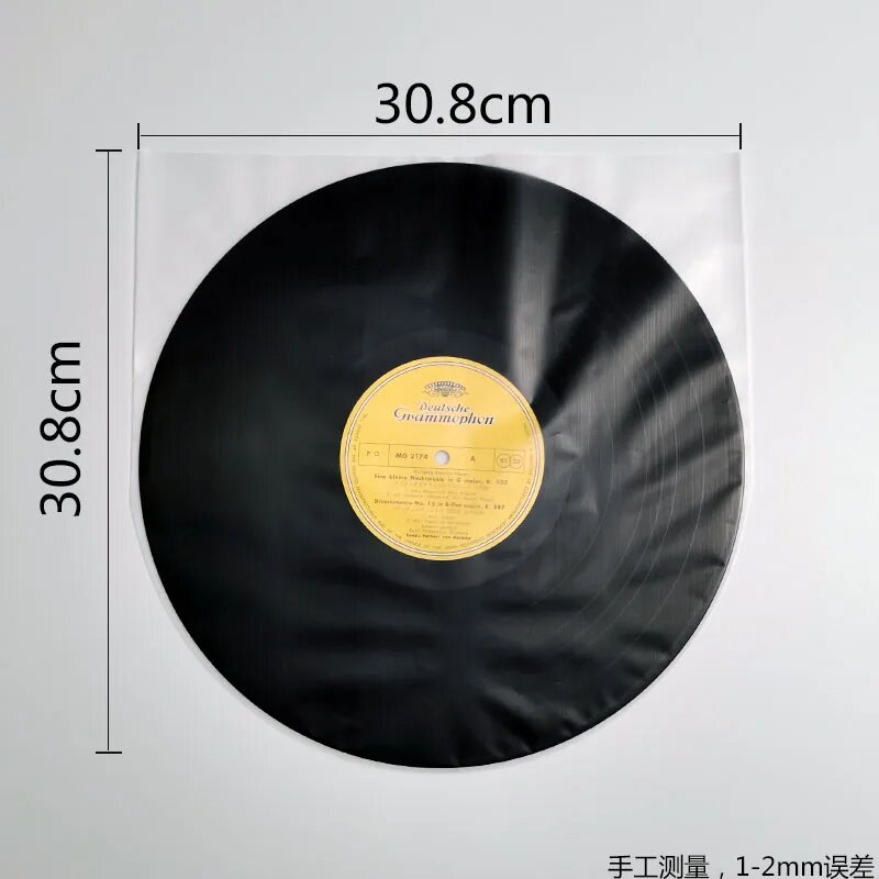 Прозрачные антистатические чехлы для виниловых пластинок MayRecords 12inch 50pcs