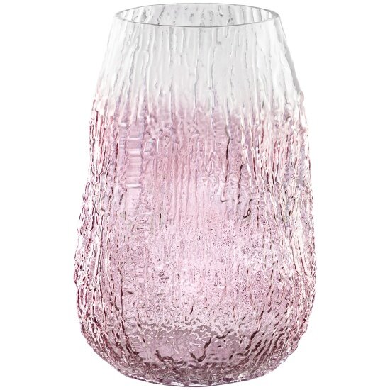 Ваза Elan Gallery 20х20х30 см, белая-бордовая, 6 л, стекло (390205)