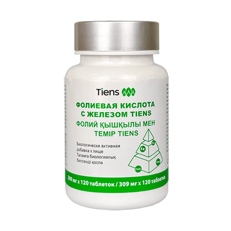 Бад к пище Витамины Тяньши "Фолиевая Кислота с Железом", для иммунитета, 120 шт.