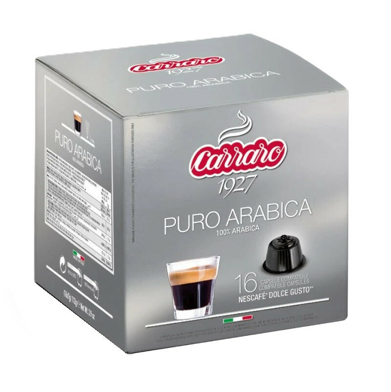 Кофе в капсулах Carraro Dolce Gusto Puro Arabica (Дольче Густо Пуро Арабика), 16 шт