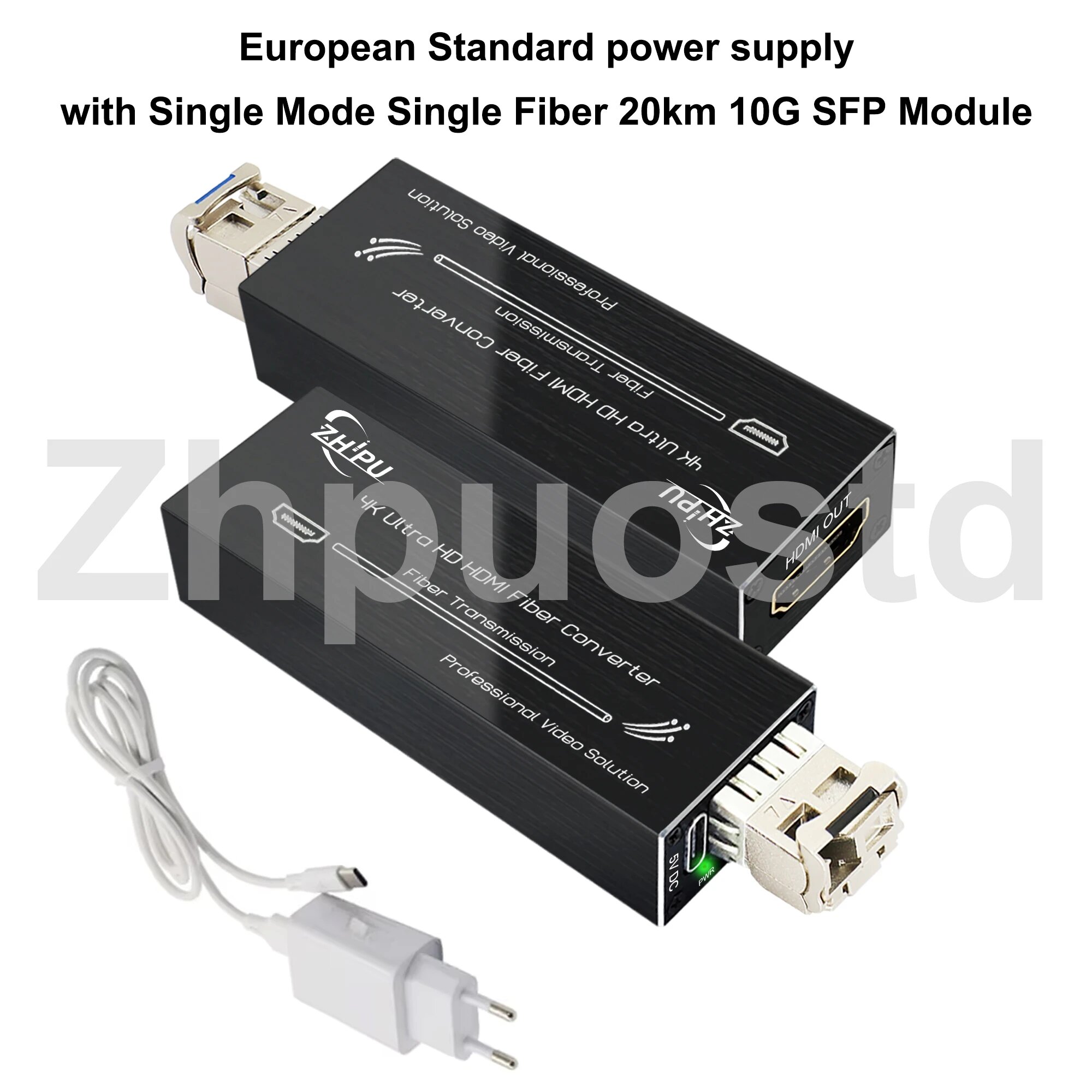 Mini HDMI Fiber Converter ZP-MH4K-S20 SM SF 20km (EU)