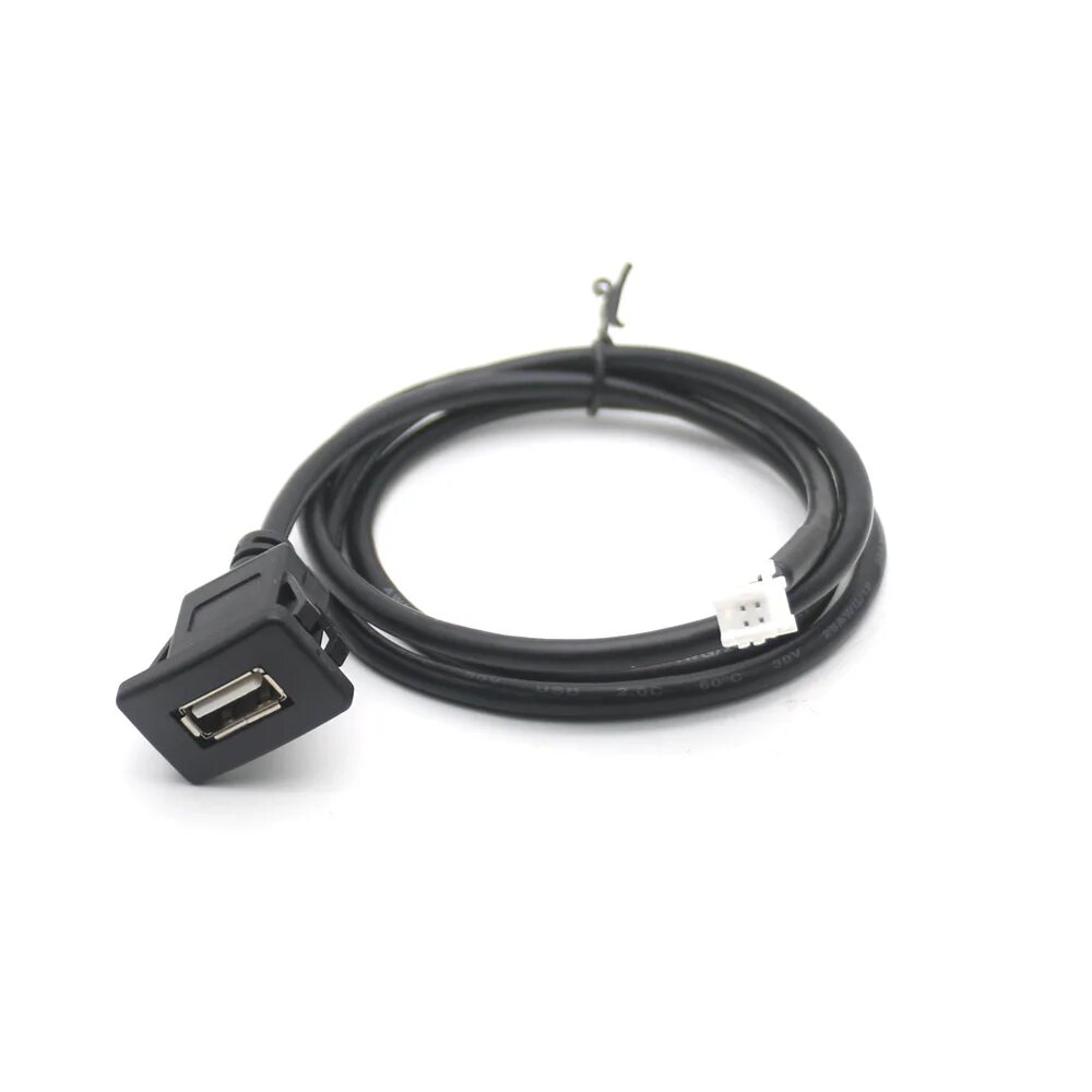 4 6-контактный на двойной USB-разъем, монтажная панель, удлинитель, экранированный кабель, адаптер для автомобильного радио, мультимедийный плеер Android Square 6Pin