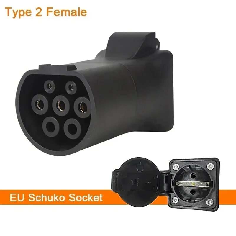 Адаптер Type 2 Female - EU Schuko Socket