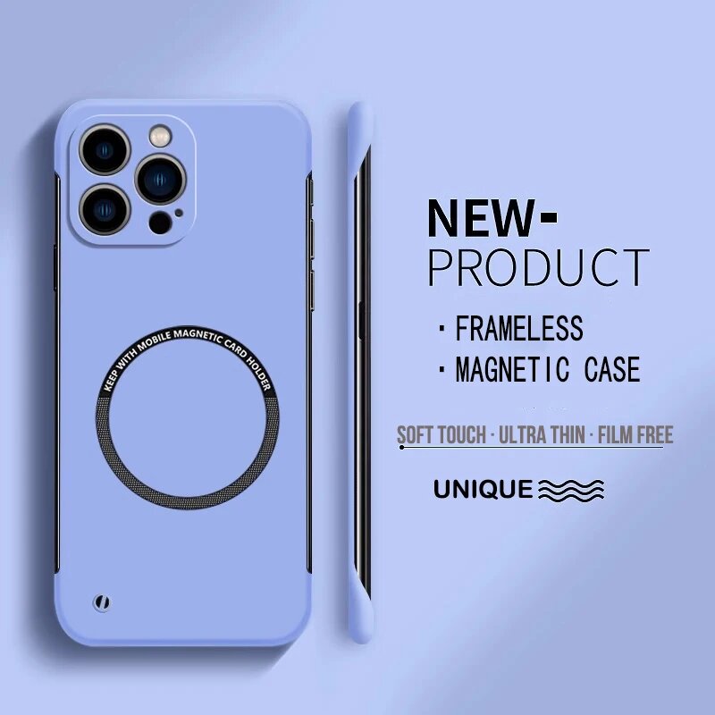 Ультратонкий Жесткий Магнитный Чехол Для iPhone 15/14 Pro Сиреневый, Light Purple, for iPhone 13
