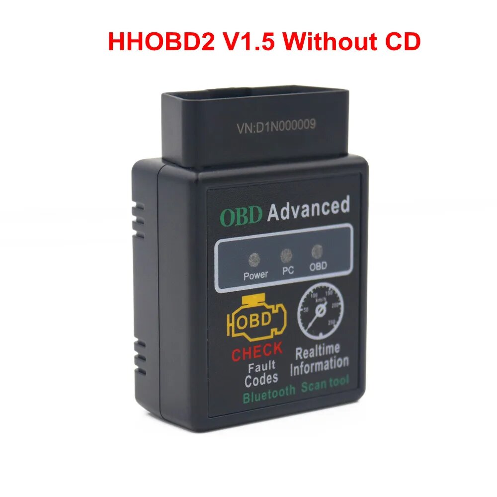 HHOBD2 V1.5 Bluetooth OBD2 сканер, зеленый
