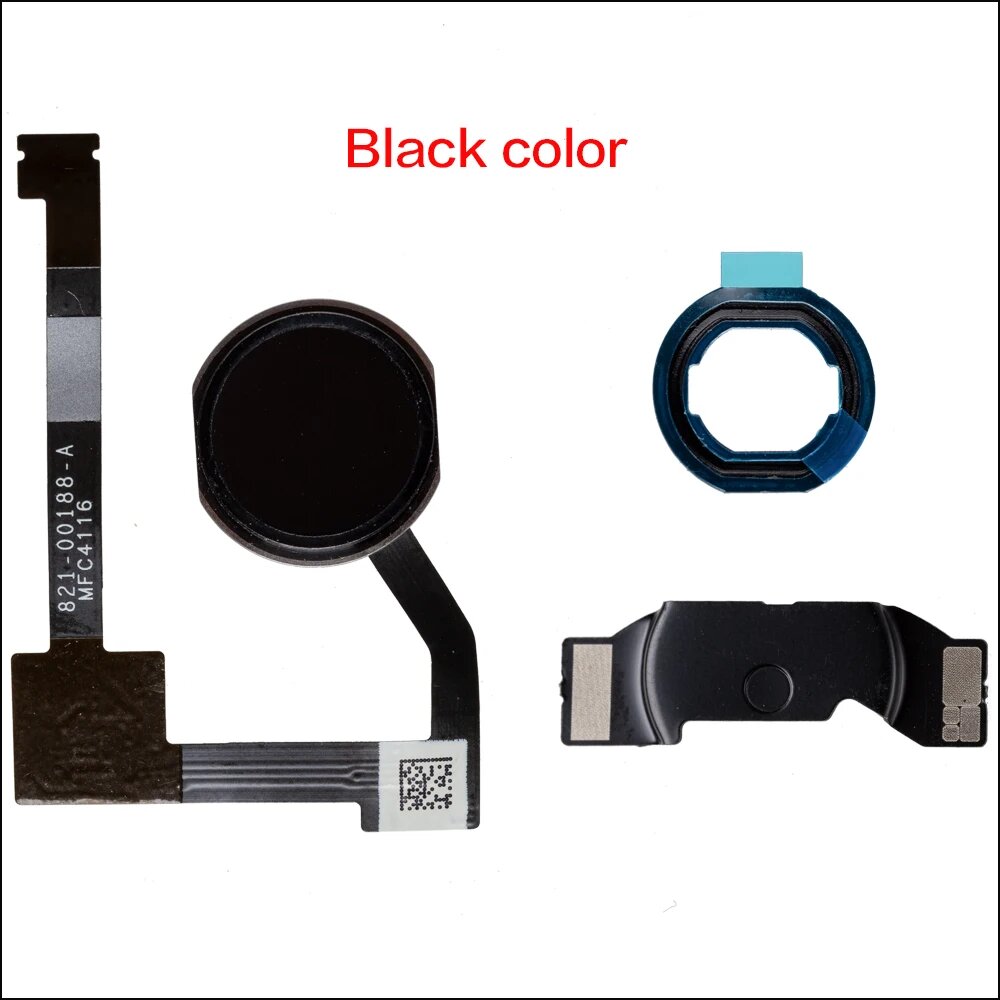 Кнопка Home гибкий кабель в сборе для iPad Air 2/ Mini 4 Homebutton с резиновой прокладкой и держателем для iPad Pro 12,9 2015 black