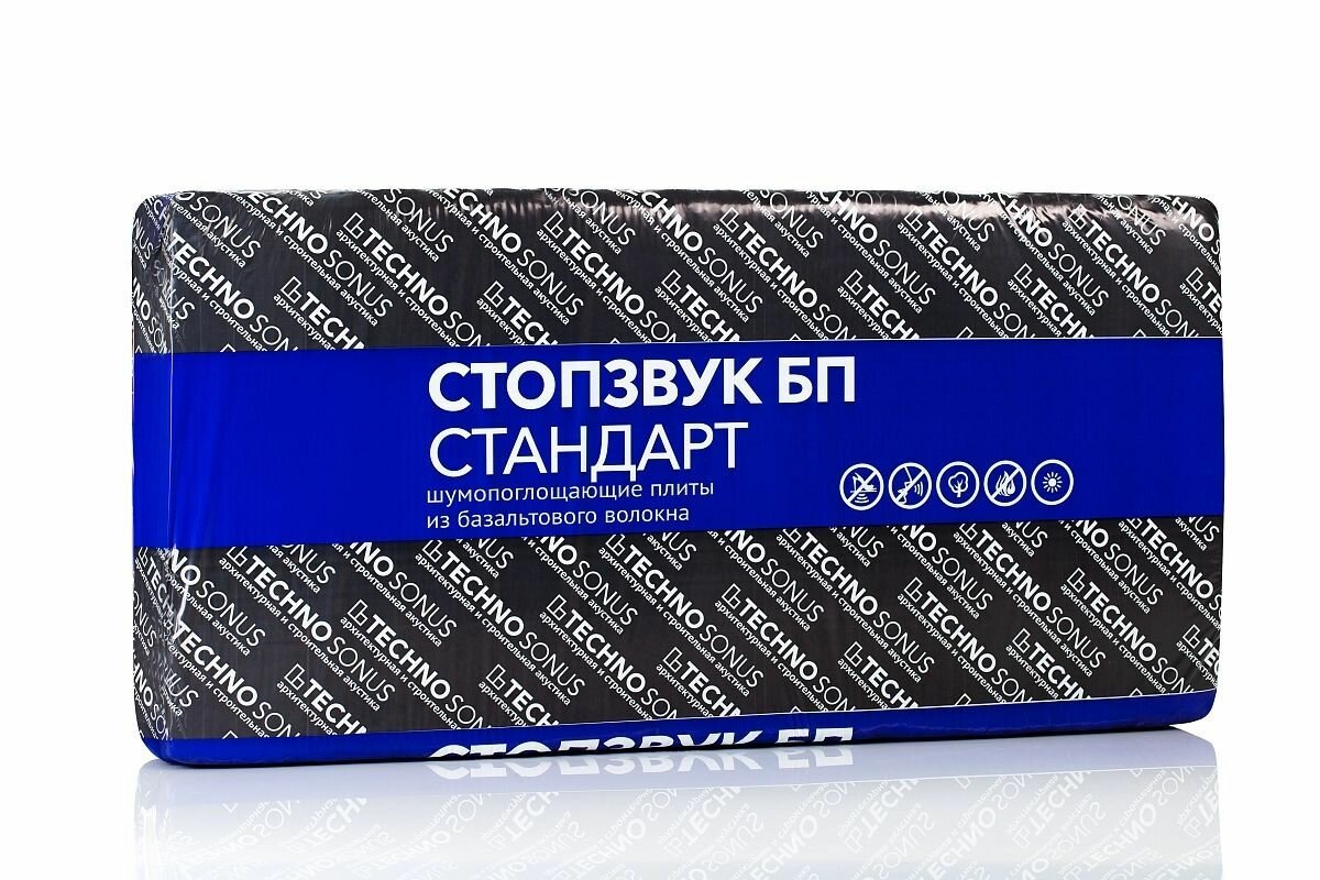 Стопзвук БП Стандарт (1,2м х 0,6м х 50мм) 4шт. 2,88м2