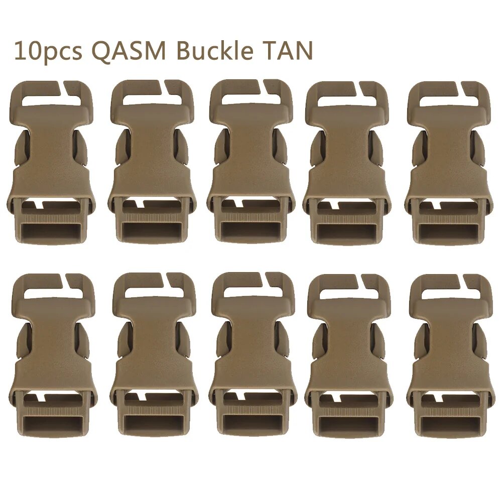 Тактические пряжки TACTIFANS QASM, 10 шт, 1 дюйм 10PCS QASM Buckle T