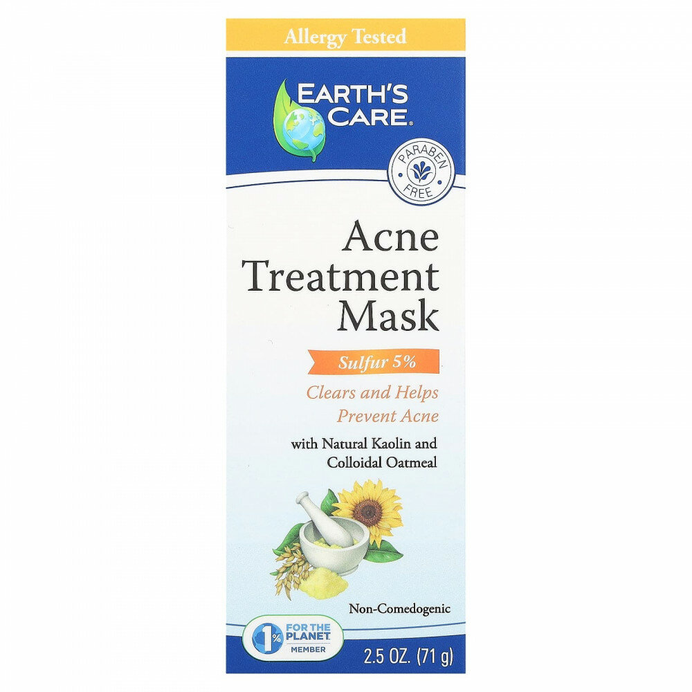 Earth's Care, маска для борьбы с акне, 71 г (2,5 унции)