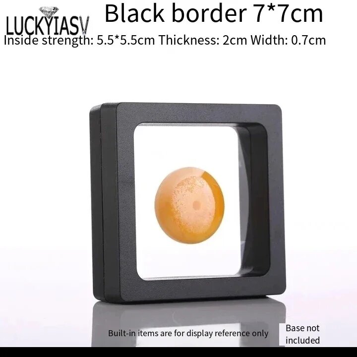 Черный пластиковый ящик для хранения ювелирных изделий Luckyiasv Черный, Black 7x7x2cm