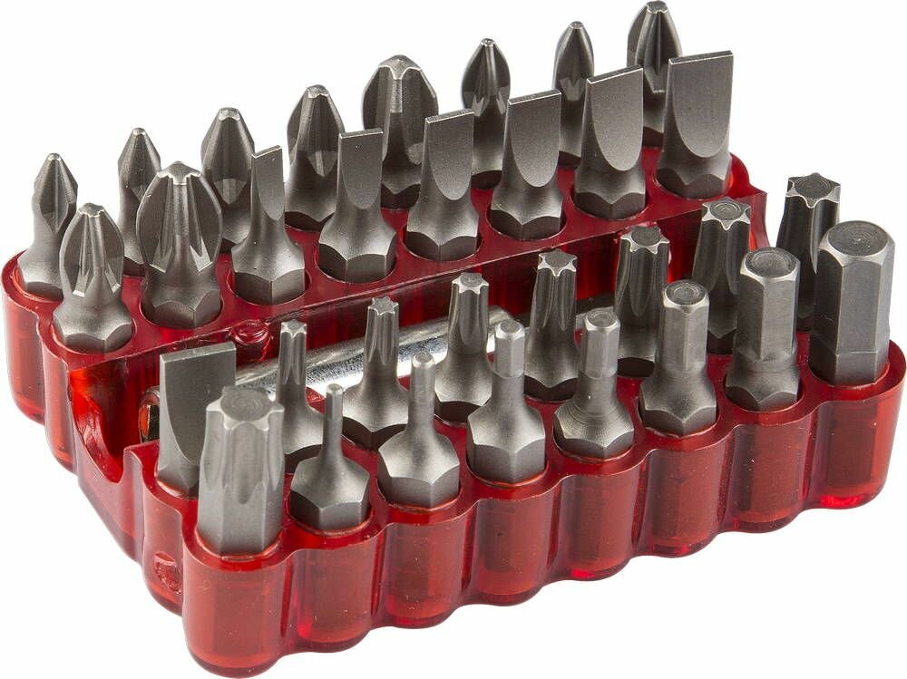 Набор бит ЗУБР 33 шт, магнитный адаптер 26045-H33