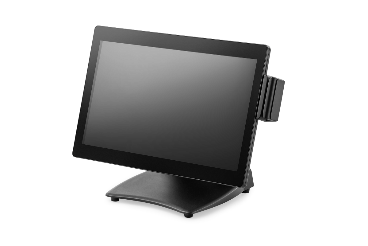 Сенсорный POS-монитор 15.6" АТОЛ TM16, P-CAP, без рамки, ридер МК, HDMI+VGA, складная подставка, встроенные динамики, цвет черный