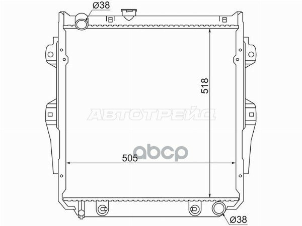 Радиатор Toyota Land Cruiser Prado (J70) 87-96 Sat арт. TY0009-KZJ78-2R