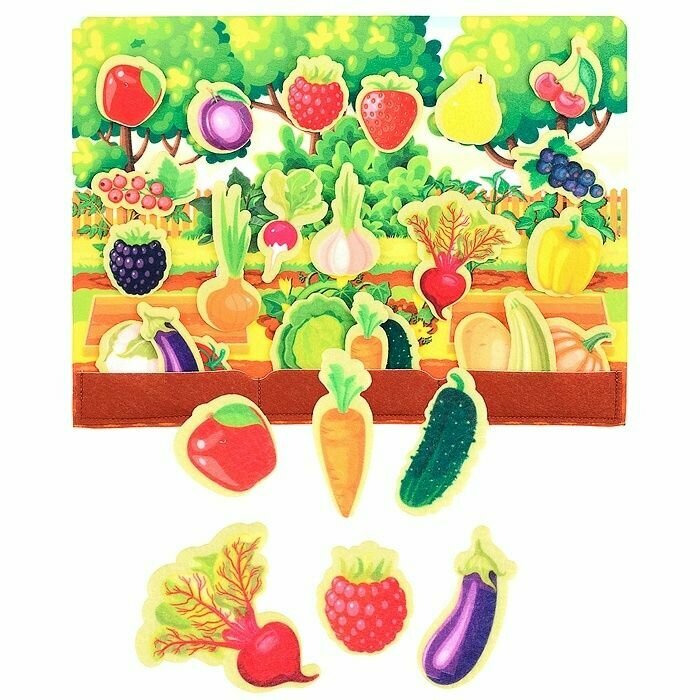 Игра на липучках Десятое Королевство из фетра "Огород" европодвес (04211)