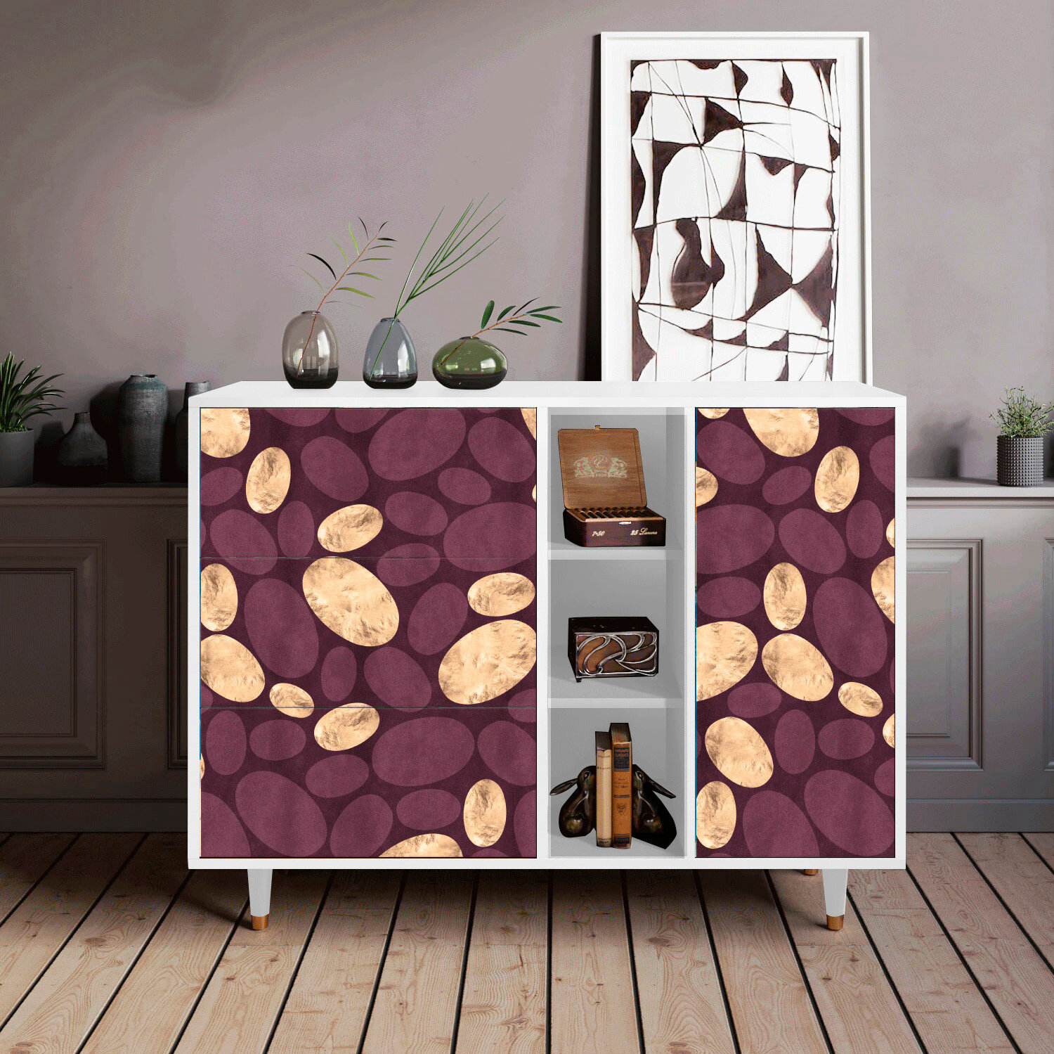 Комод - STORYZ - BS2 Fine Wine, Разер - 125 x 97 x 48 см , Цвет корпуса - Белый