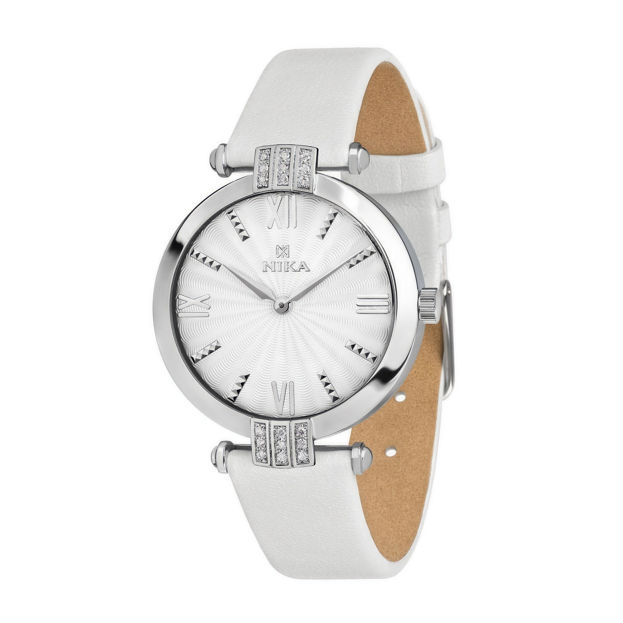 Наручные часы, серебро, кристалл