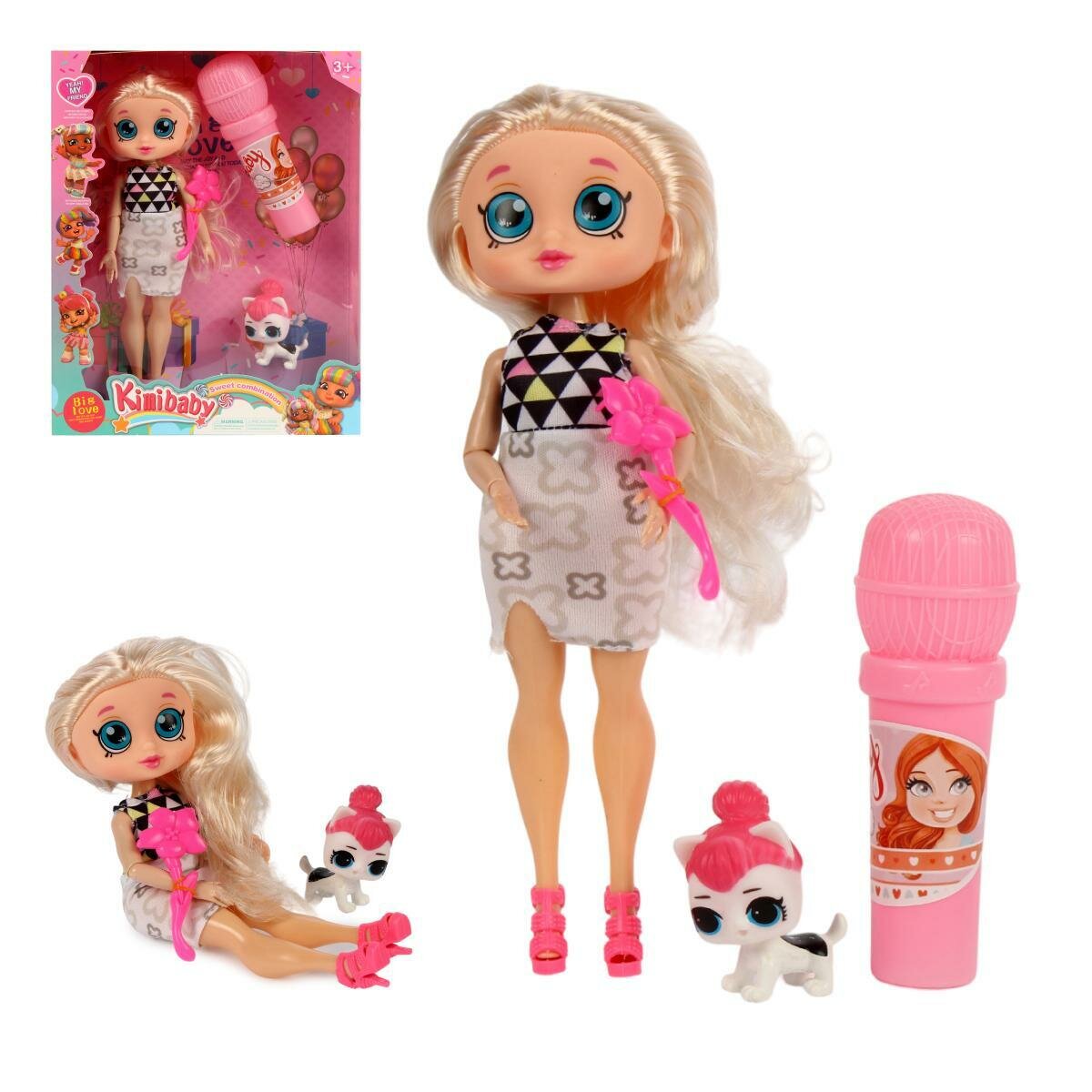 Кукла Модница на шарнирах с аксессуарами, 20х5.5х25.5 см, яркая и практичная для игр