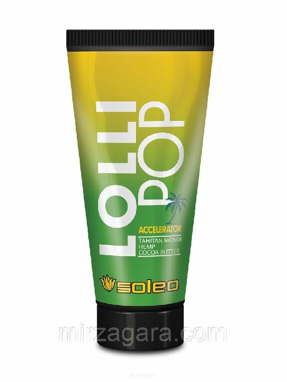Бронзатор с ускорителем загара с маслом таинтанского монои, коноплей и маслом какао Soleo Lollipop 150 мл.