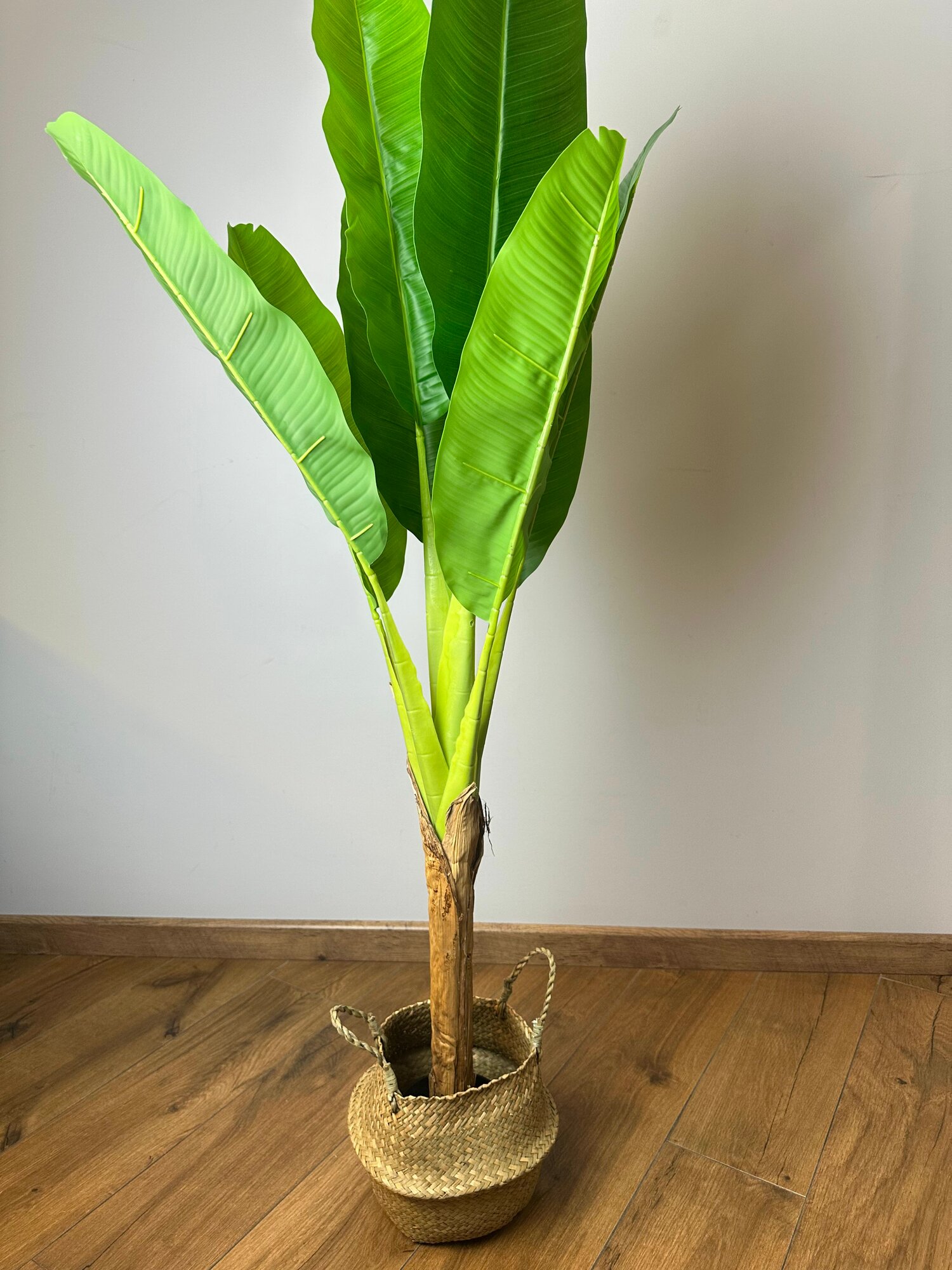 Реалистичная банановая пальма для декора дома, плетеное кашпо в подарок